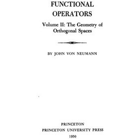 خرید و قیمت دانلود کتاب Functional Operators, The Geometry of Orthogonal Spaces. 1950 | ترب