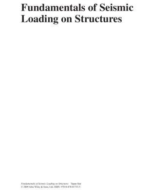 خرید و قیمت دانلود کتاب Fundamentals of Seismic Loading on Structures ویرایش 1 | ترب