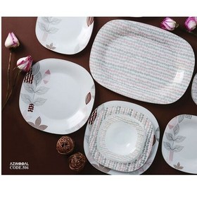خرید و قیمت سرویس غذاخوری 25 پارچه آذین اوپال طرح پینت کد 506 | ترب