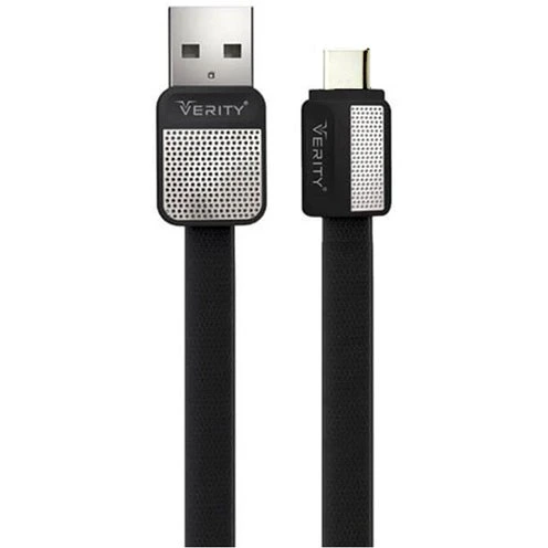 خرید و قیمت کابل شارژ TYPE C تایپ سی وریتی VERITY مدل CB 3126 T-B متراژ 1 متر | ترب