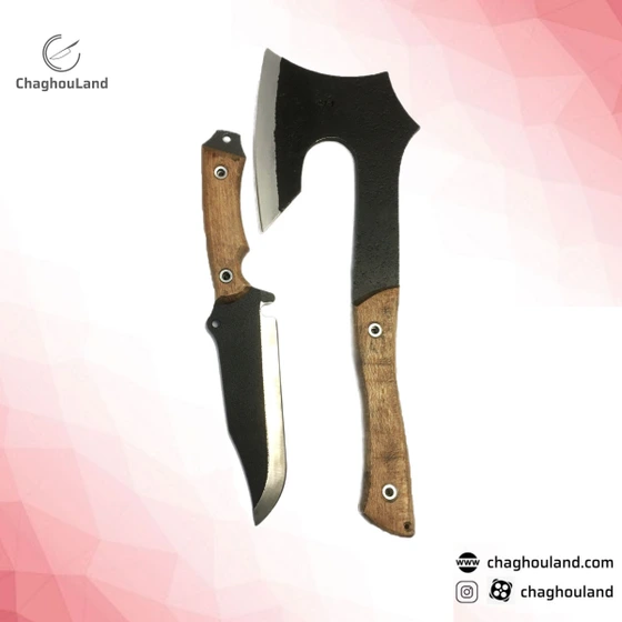 خرید و قیمت ست تبر و چاقو طبیعت گردی با غلاف کد 03 | ترب