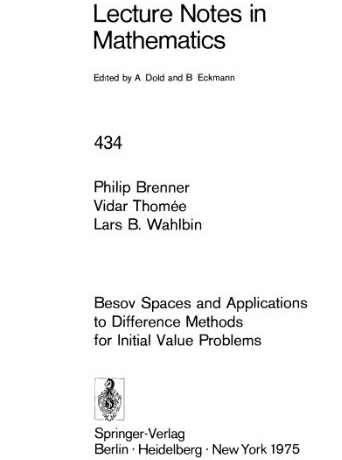 خرید و قیمت دانلود کتاب Besov Spaces and Applications to Difference ...