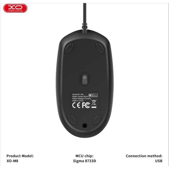 خرید و قیمت ماوس ایکس او مدل XO-M8 - مشکی | ترب
