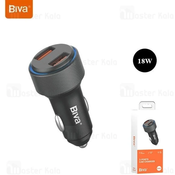 خرید و قیمت شارژر فندکی بیوا Biva CC-24 2-Ports Car Charger توان 18 وات | ترب