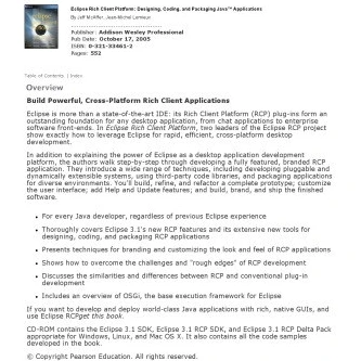 خرید و قیمت دانلود کتاب Eclipse Rich Client Platform: Designing, Coding, and Packaging Java ...