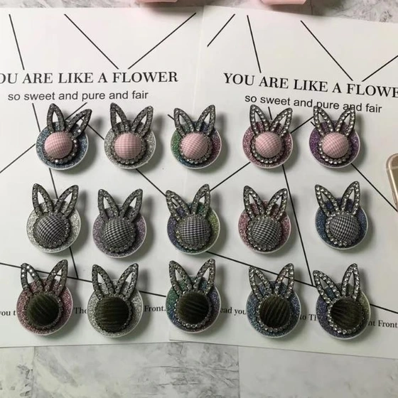 خرید و قیمت پاپ سوکت طرح خرگوشی نگین دار Rabbit Diamond POP Socket | ترب
