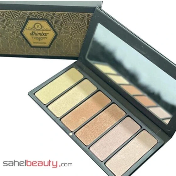 خرید و قیمت پالت هایلایتر پودری 6 رنگ شیمبار شماره Shimbar 52 | ترب