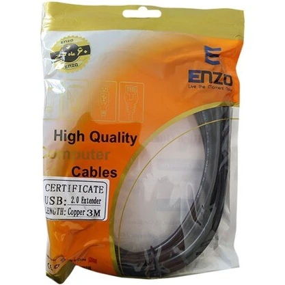 خرید و قیمت کابل افزایش طول USB برند ENZO طول یک و نیم متر با سرعت USB2 | ترب