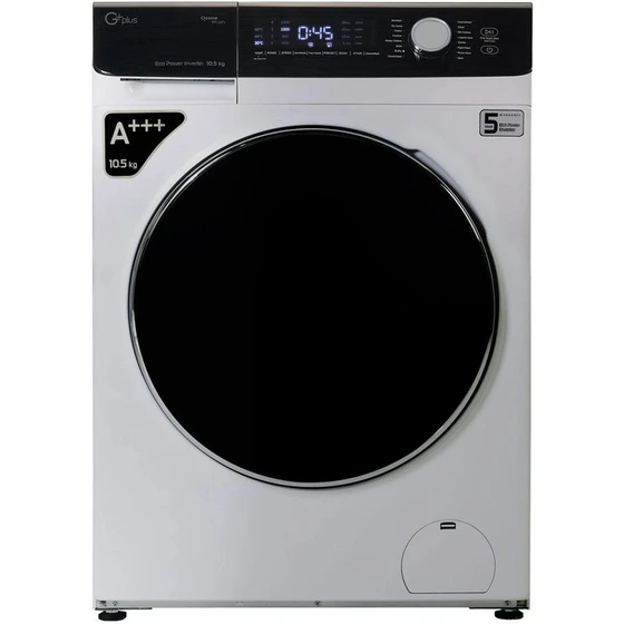 خرید و قیمت ماشین لباسشویی جی پلاس مدل GWM-M104T ظرفیت 10.5 کیلوگرم | ترب