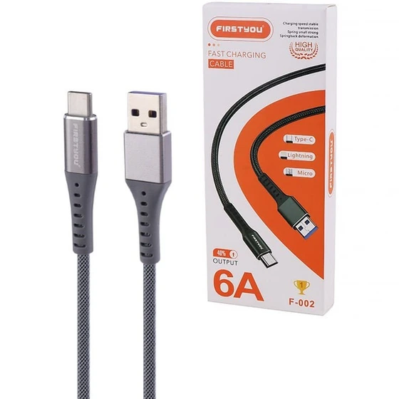 خرید و قیمت کابل شارژ USB به تایپ سی Firstyou مدل F002 | ترب