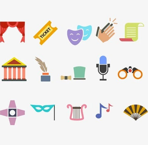 خرید و قیمت طرح لایه باز ست آیکون تئاتر 15 Theatre Performance Icons | ترب