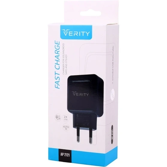 خرید و قیمت شارژر دیواری وریتی مدل AP-2121 به همراه کابل تبدیل microUSB ...