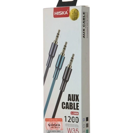 خرید و قیمت کابل AUX برند هیسکا مدل W35 طول 1.2 متر | ترب