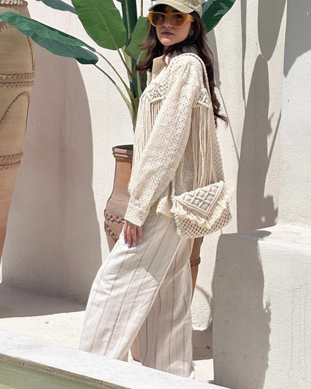 خرید و قیمت شومیز شلوار دخترانه مکرومه بافی نیایش رجحانی rojhani | ترب