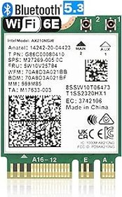 خرید و قیمت کارت بی‌سیم WiFi 6E AX210 NGW ماژول لپ‌تاپ M.2 2230/NGFF ...