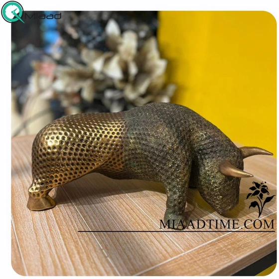 خرید و قیمت مجسمه گاو چکشی پتینه زنگ آهن، مجسمه دکوری رنگ دست ترکیب شده ...