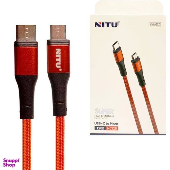 خرید و قیمت کابل Type-C به micro-usb نیتو (Nitu) مدل NC126 طول 1.2 متر 2.4 آمپر | ترب