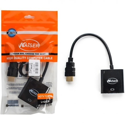 خرید و قیمت تبدیل HDMI TO VGA همراه کابل صدا کایزر (KAISER) مدل K-301 | ترب