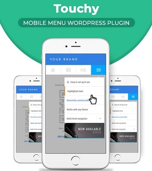 خرید و قیمت افزونه ساخت منوی موبایل تاچی منو (Touchy – Mobile Menu) | ترب
