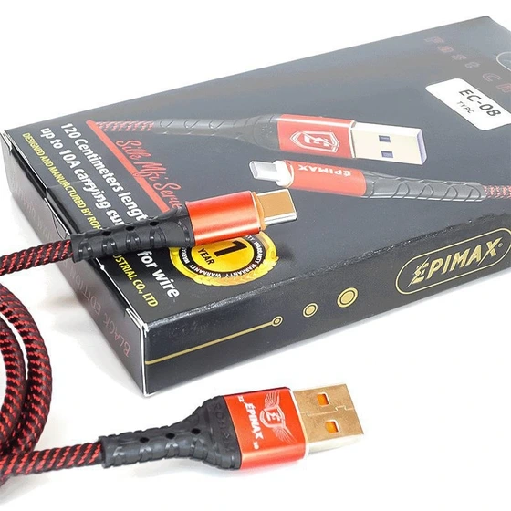 خرید و قیمت کابل شارژ پوست ماری تایپ سی EPIMAX EC-08 | ترب