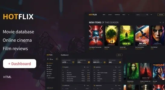 خرید و قیمت دانلود HotFlix قالب HTML برای فیلم‌های آنلاین | ترب