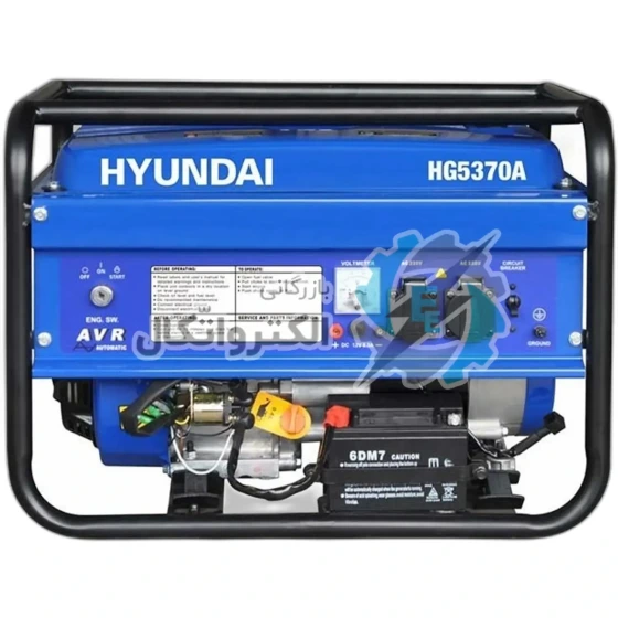 خرید و قیمت موتور برق بنزینی هیوندای 3 کیلو وات مدل HG-5370-A ا Hyundai 3 kw electric motor ...