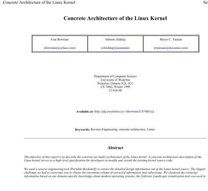 خرید و قیمت دانلود کتاب Concrete Architecture of the Linux Kernel | ترب