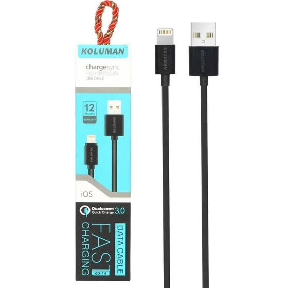 خرید و قیمت کابل شارژ آیفون Koluman مدل KD-14 | ترب