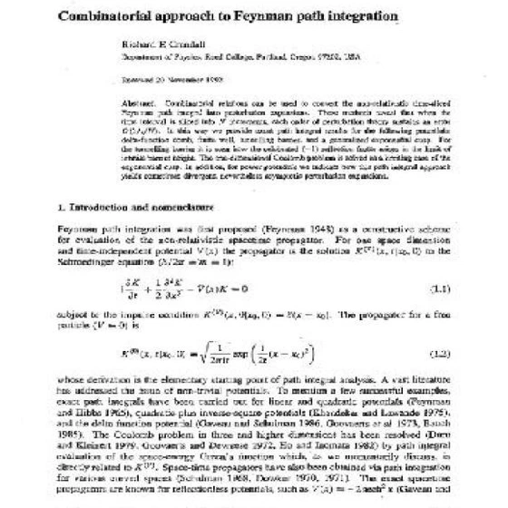 خرید و قیمت دانلود کتاب Combinatorial approach to Feynman path ...