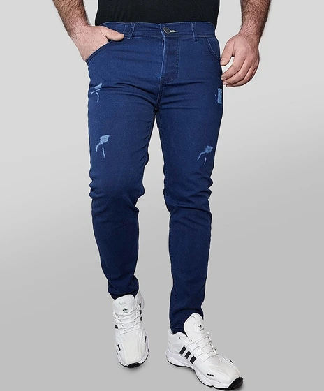 خرید و قیمت شلوار لی مردانه سورمه ای OMEGA مدل 1389 | ترب