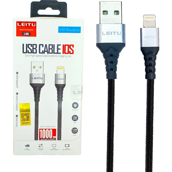 خرید و قیمت کابل آیفونی LEITU مدل L-199 | ترب