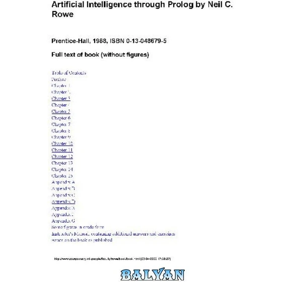 خرید و قیمت دانلود کتاب Artificial Intelligence Through Prolog | ترب