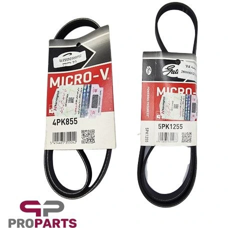 خرید و قیمت مجموعه تسمه دینام 855 و تسمه هیدرولیک و کولر 1253 پاورگریپ POWERGRIP با لیبل ...