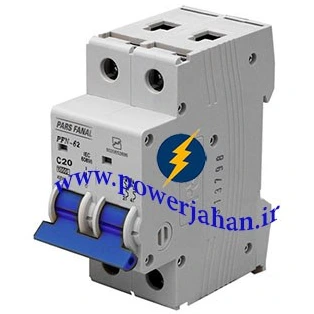 خرید و قیمت فیوز مینیاتوری دو پل 6 کیلو آمپر 25 آمپر پارس فانال PFN-2P | ترب