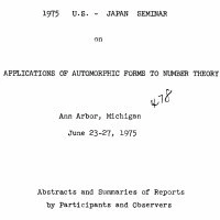 خرید و قیمت دانلود کتاب 1975 U.S. - JAPAN SEMINAR - APPLICATIONS OF AUTOMORPHIC FORMS TO NUMBER ...