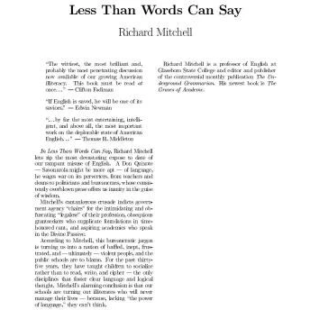 خرید و قیمت دانلود کتاب Less Than Words Can Say 1999 | ترب