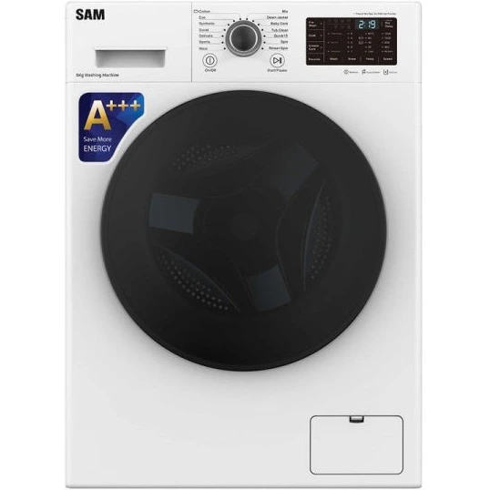 خرید و قیمت ماشین لباسشویی سام مدل BL-Q1465W ظرفیت 8 کیلوگرم | ترب
