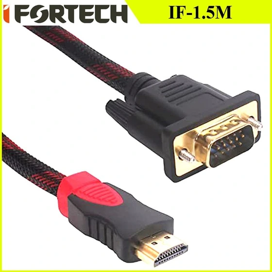 خرید و قیمت کابل تبدیل 1.5 متری آیفورتک HDMI به VGA مدل Ifortech IF-1/5M | ترب