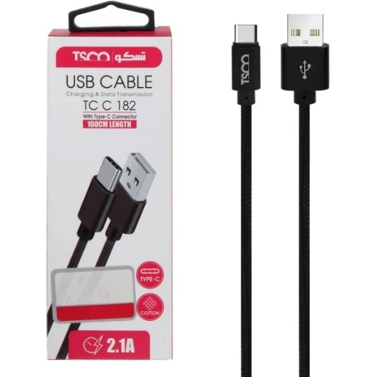 خرید و قیمت کابل شارژر و دیتا تسکو مدل TCC182 | ترب
