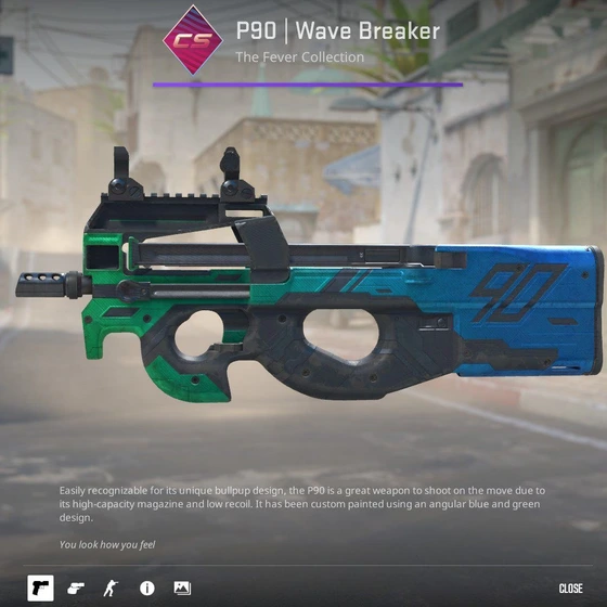 خرید و قیمت اسکین P90 Wave Breaker CS2 | ترب