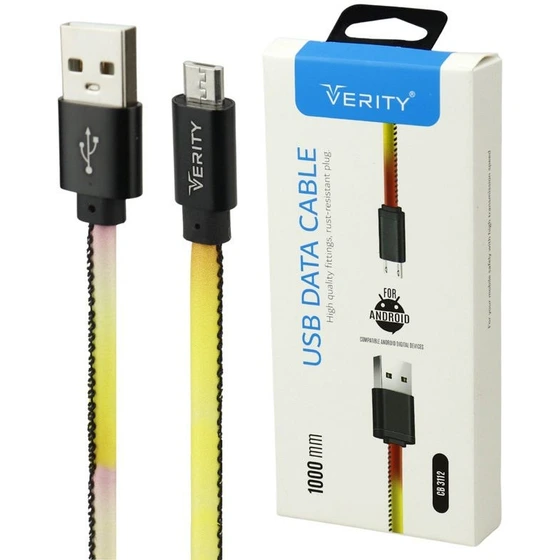 خرید و قیمت کابل میکرو یو اس بی فست شارژ Verity CB-3112 1m | ترب