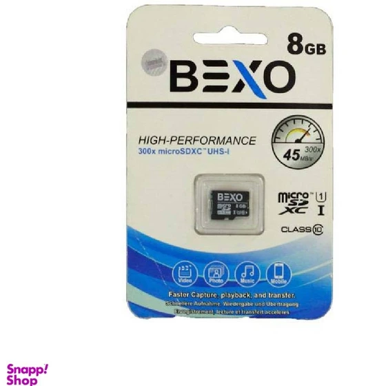 خرید و قیمت مموری میکرو 8 گیگ بکسو (Bexo) کلاس 10 استاندارد UHSI U1 | ترب