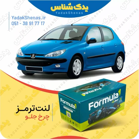 خرید و قیمت لنت جلو 206 تیپ 5 قبل 1395 برند فرمول یک Formula1 | ترب