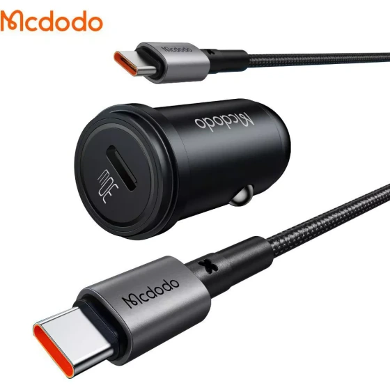 خرید و قیمت شارژر فندکی 30 وات مک دودو مدل MCDODO CC-7493 بهمراه کابل ...