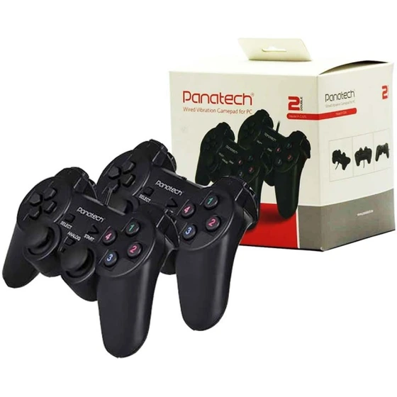 خرید و قیمت دسته بازی دوبل شوکدار سیمی پاناتک Panatech P-G505 | ترب