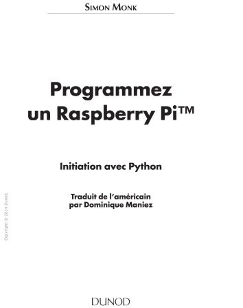 خرید و قیمت دانلود کتاب Programmez un Raspberry Pi - Initiation avec Python 2014 | ترب