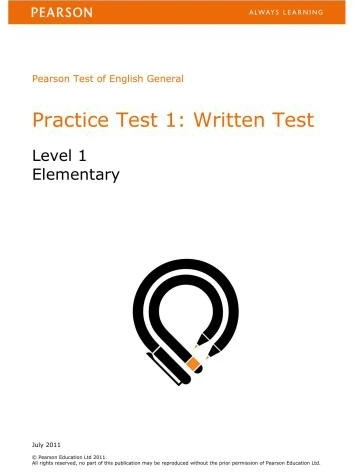 خرید و قیمت دانلود کتاب Pearson Test of English General. Practice Test ...