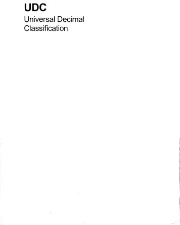 خرید و قیمت دانلود کتاب UDC - Universal Decimal Classification ...