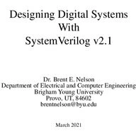 خرید و قیمت دانلود کتاب Designing Digital Systems With SystemVerilog (v2.1) ویرایش 2.1 | ترب