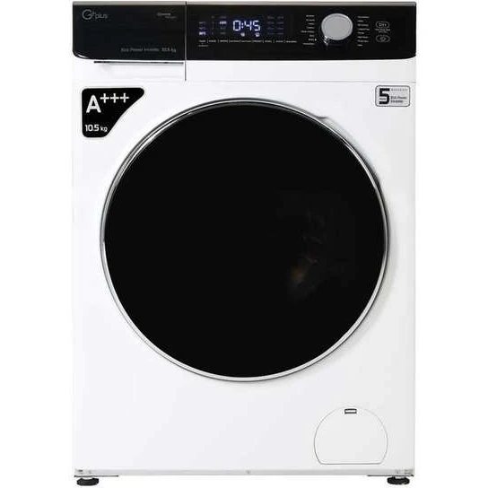 خرید و قیمت ماشین لباسشویی سفید جی پلاس Gplus مدل GWM-M104W ظرفیت 10.5 کیلوگرم | ترب